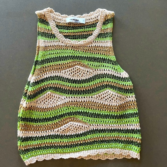 Sandro | Tops | Sandro Crochet Crop Top | Poshmark